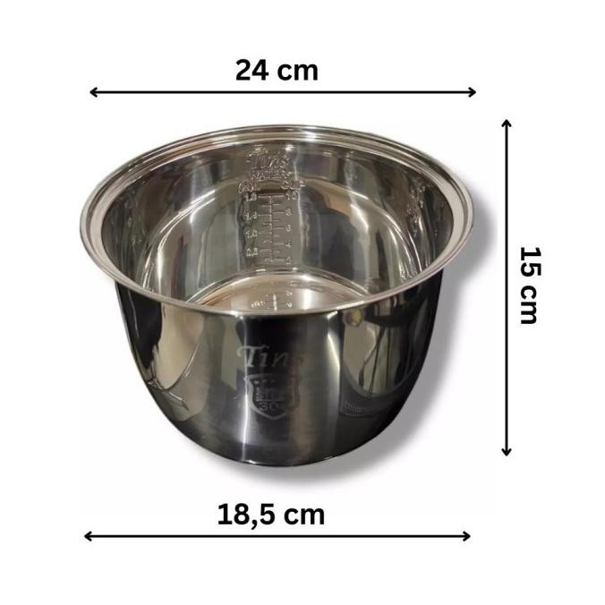 Jual PANCI ORIGINAL TINS INNER POT RICE COOKER STAINLESS STELL COSMOS ...