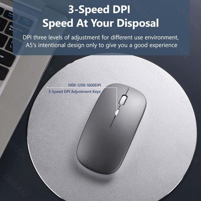 Jual M2 Mouse Wireless Rechargeable Silent Click Slim 2.4G Wireless ...