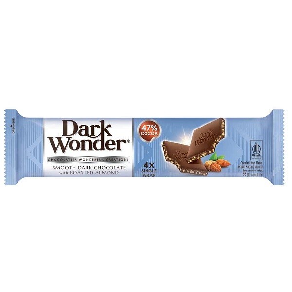 Jual DARK WONDER BARS CHOCOLATE ALMOND 56 GR | Shopee Indonesia