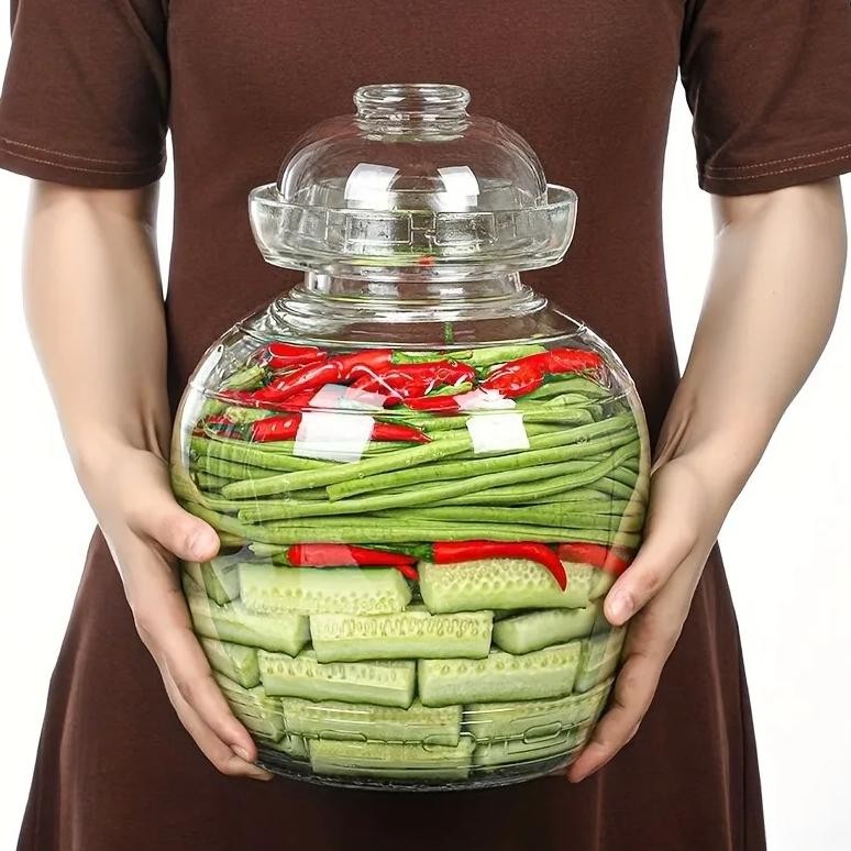 Jual Traditional Fermenting Kit Crock With Water Seal Airlock Lid, Pickle Jar For Pickles Kimchi ...