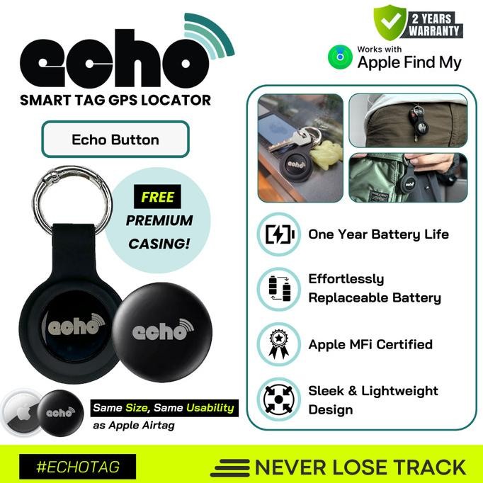 Jual ECHO SMART TAG GPS TRACKING DEVICE (BUTTON) AIRTAG ALTERNATIVE (FULLY COMPATIBLE WITH FIND ...