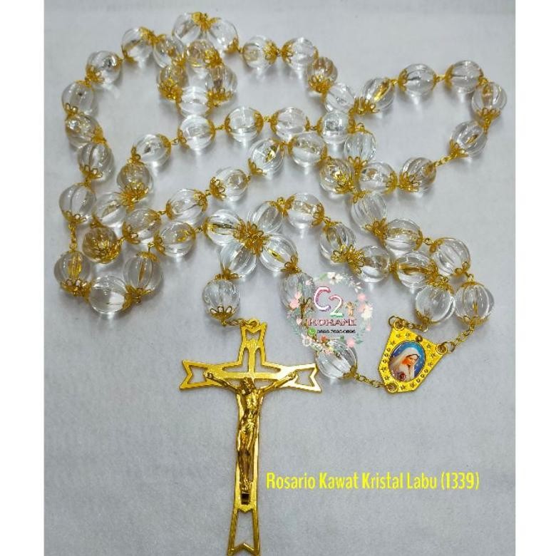 Jual Rq-56 Wwr-76 Rosario Dinding Kristal Biji Labu (1339) - Rosario ...