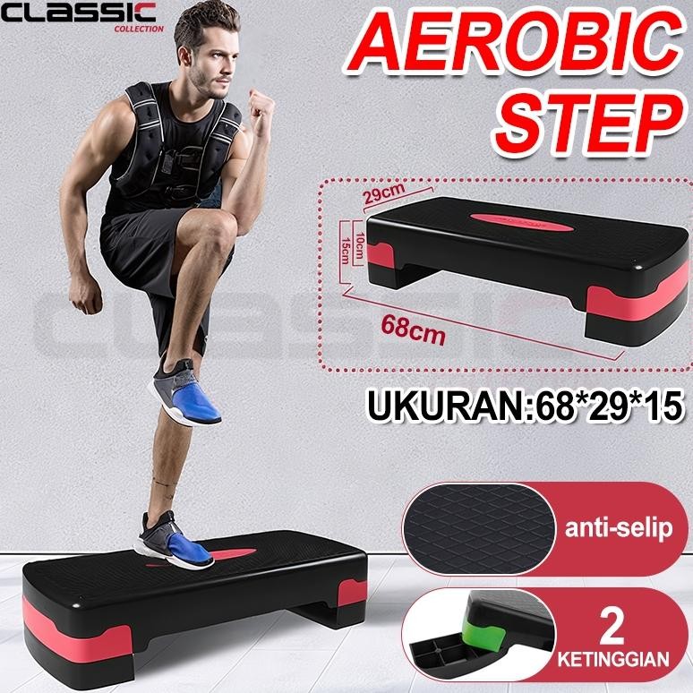 Jual Papan Step Aerobik (Aerobic Stepper) /2 Tingkatan Adjustable Alat ...