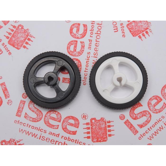 Jual rubber wheel roda karet D shaft 3mm for robot line follower n20 ...