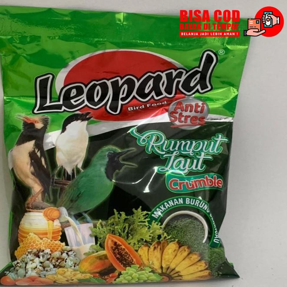 Jual Er-6 Voer Leopard Hijau Kasar Crumble Pakan Makanan Voer Burung ...