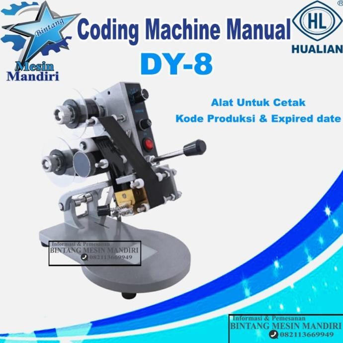 Jual mesin cetak tanggal kadaluarsa expired date printing manual coding DY8 | Shopee Indonesia
