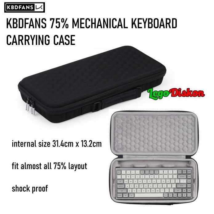 Jual Kbdfans 75% Mechanical Keyboard Carrying Case - Tas Keyboard Eva ...