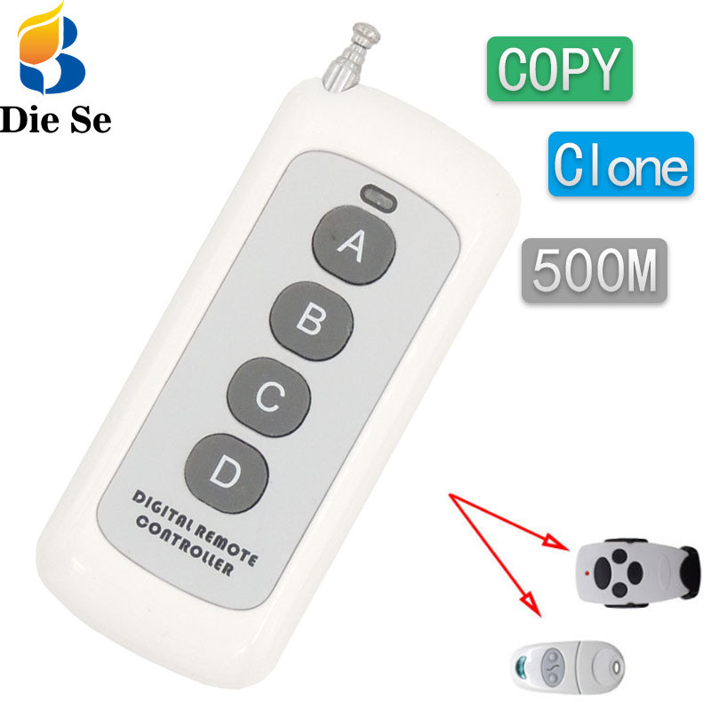 Jual 433Mhz Rf Salin Remote Control 500m 4 Tombol Transmitter Clone ...