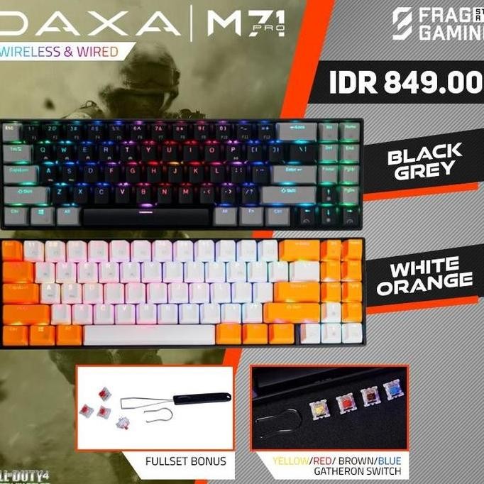 Jual Rexus Daxa M71PRO / M71 PRO Bluetooth Wireless Mechanical Keyboard ...