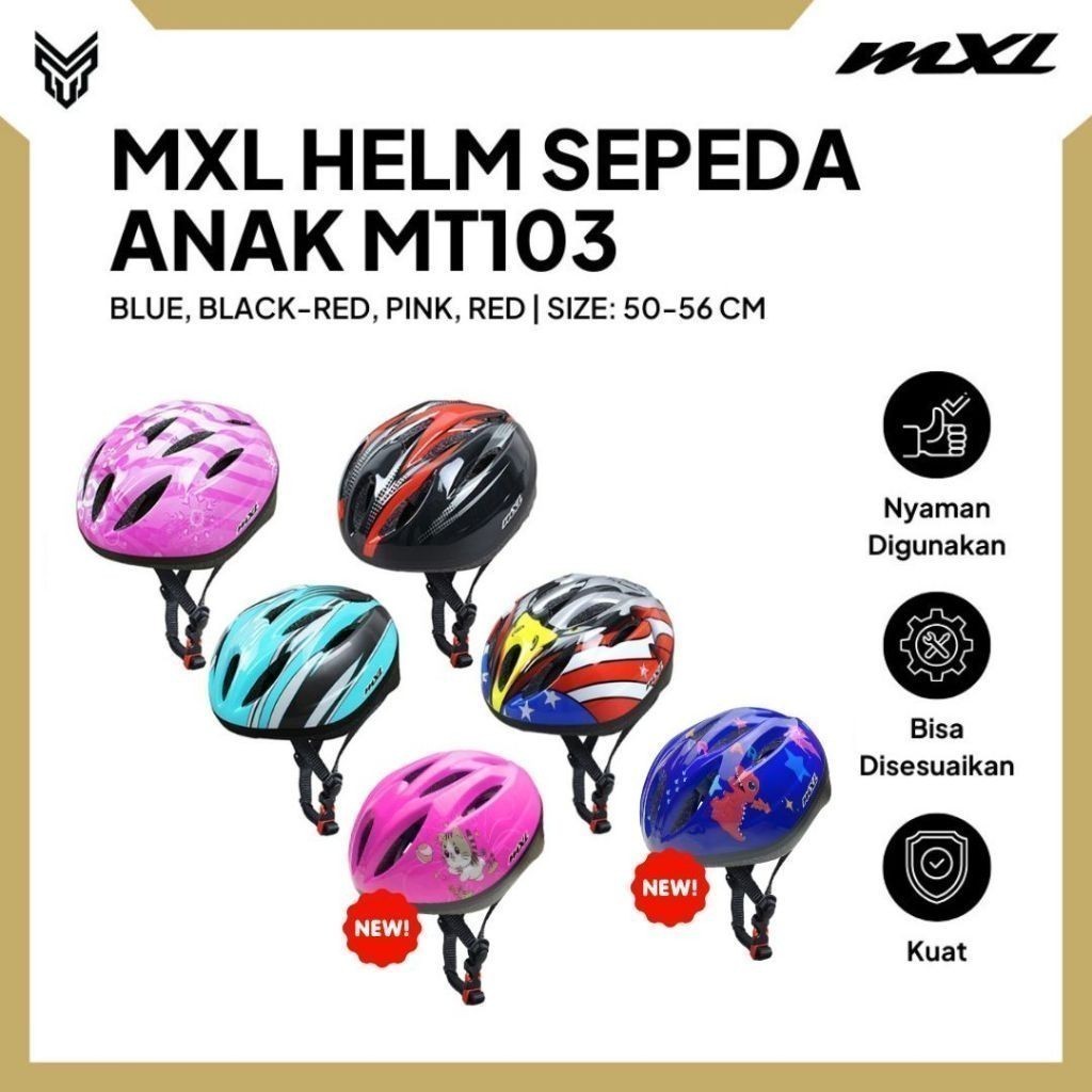 Jual MXL Helm Sepeda Anak MT103 Kids Bicycle Helmet Scooter Sepatu Roda ...