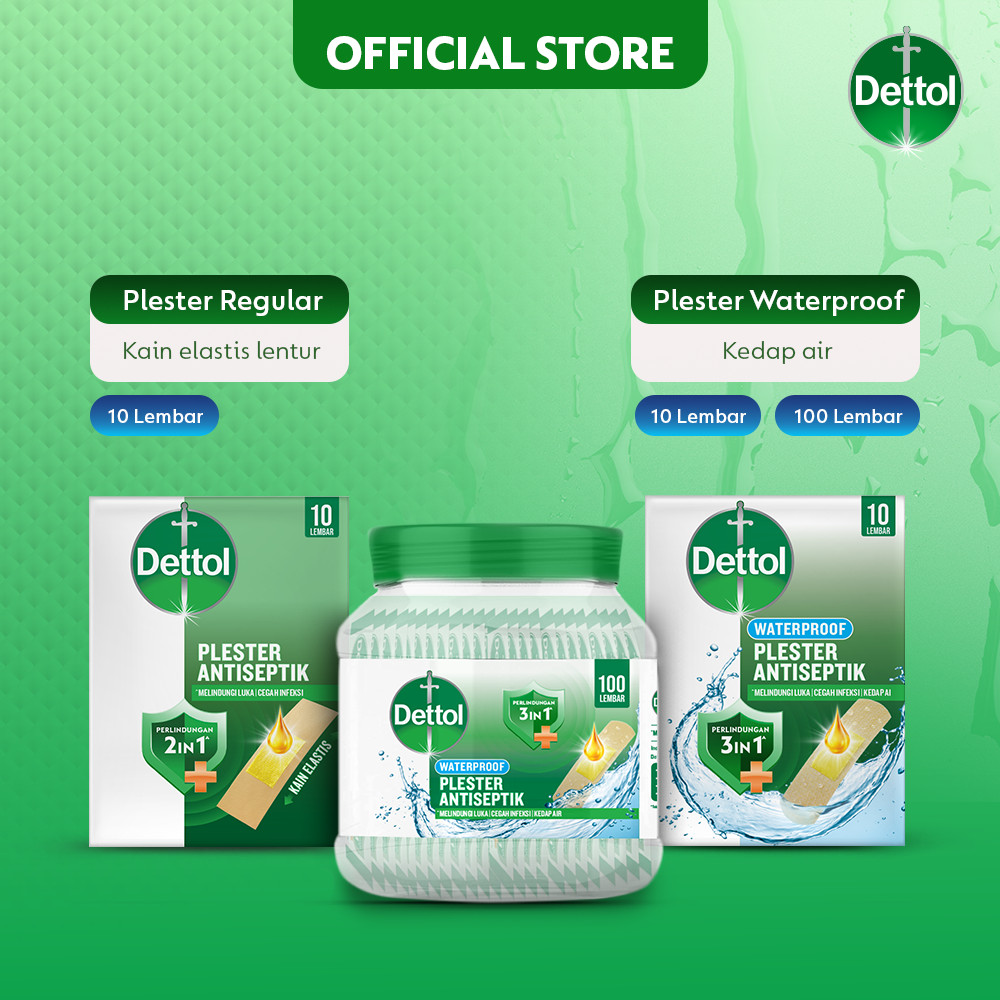 Jual Dettol plester luka antiseptik anti air P3K isi 10 waterproof ...