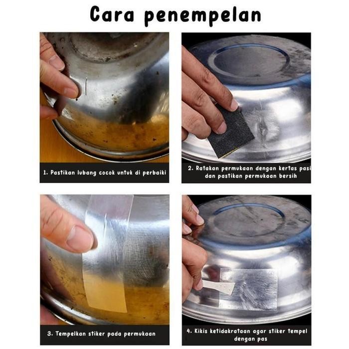 Jual Lem Panci Anti Bocor Dengan 10Pcs Tape Aluminium Foil Memperbaiki ...