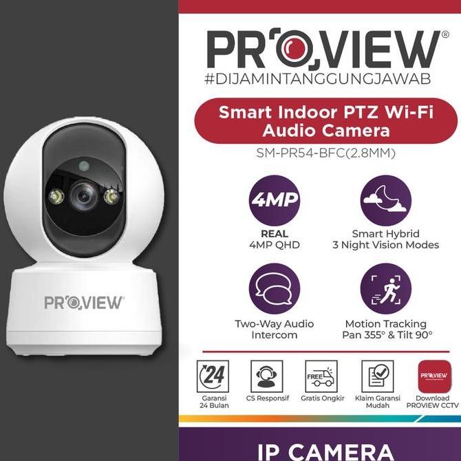 Jual PROVIEW Smart Indoor PTZ Wifi Camera 4MP Hybrid 3 Night Vision Modes Audio - Camera Only ...