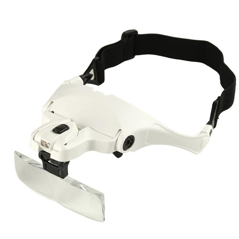 Jual HJK [PREMIUM] Kacamata Pembesar 5 Lensa 25x Magnifier dengan 2 LED ...