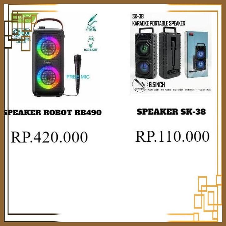 Jual [ACS] SPEAKER ROBOT RB490 BLUETOOTH 5.0 PORTABLE KARAOKE WITH ...