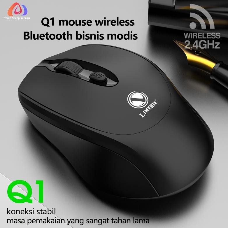 Jual Three Sheep Network Mouse Wireless 2.4G Q1 Office Mute Mouse ...