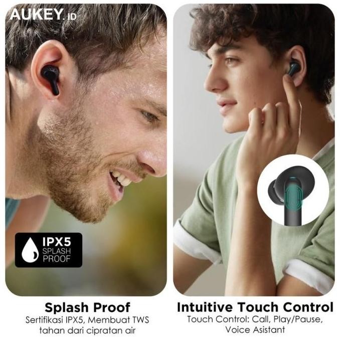Jual Aukey Ep-M1S Tws Earphone Bluetooth True Wireless Headset Ipx5 4G ...