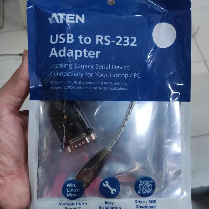 Jual Kabel ATEN UC-232A Converter USB to Serial / RS232 , UC232A DB9 ...