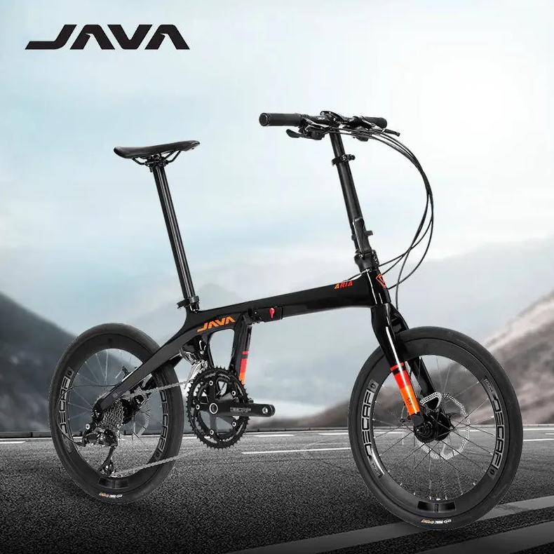 Jual Java Aria Carbon Fiber Folding Bike 18 Speed 20 Inch Pull Wire ...