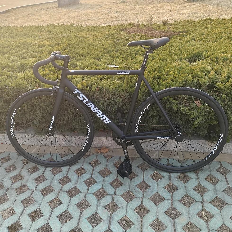 Jual Customized 49/52/55/58Cm Tsunami Snm100 Fixie Complete Bike Aluminum Alloy Frame Racing ...