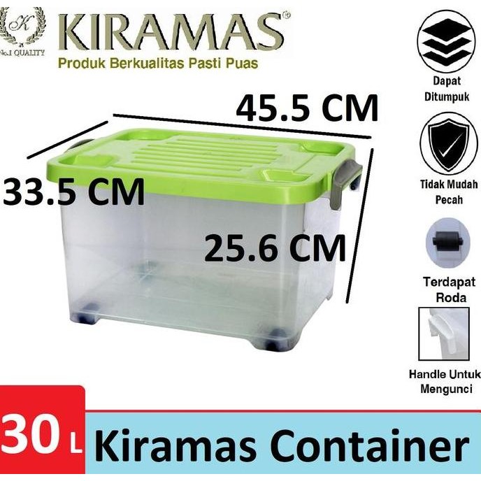 Jual Terjangkau Container Box 30 Liter Kiramas 1037 Ar Biru (By Gojek ...