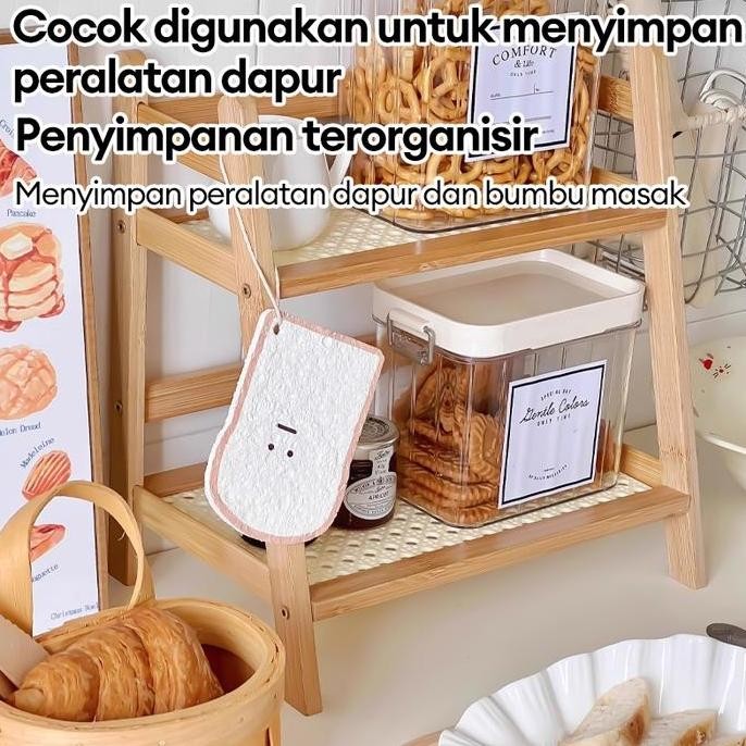 Jual Rak Bumbu Dapur Kayu Rak Meja Rak Dapur Serbaguna Rak Cangkir Rak ...