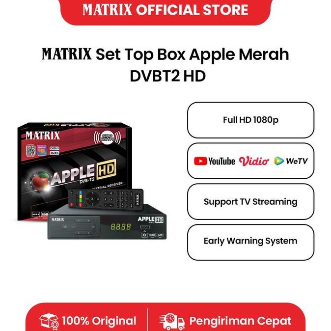 Jual STB MATRIX APPLE DVBT2 MERAH | Shopee Indonesia