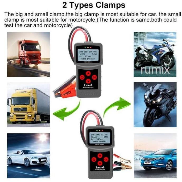 Jual Alat Test Aki Digital Battery Tester Micro-200 Pro Motor Mobil ...