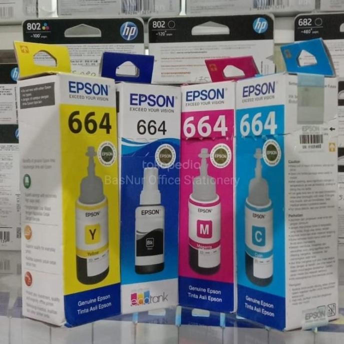 Jual Varian Tinta Epson 664 For Printer L100 L200 L300 L360 L1300 Original New Stok | Shopee ...