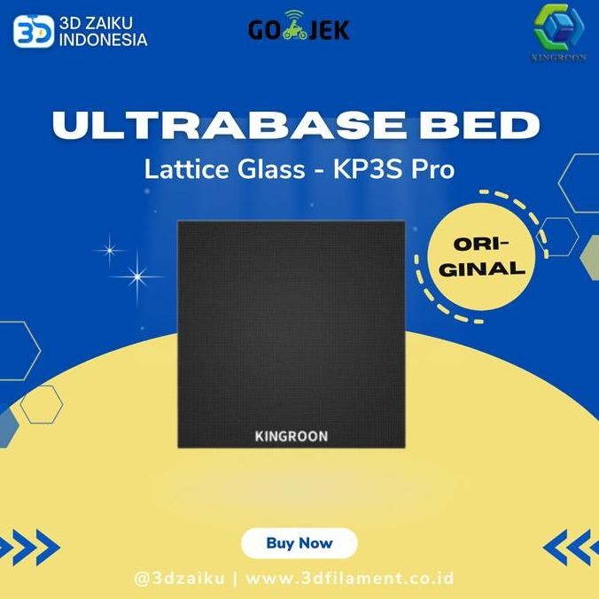 Jual Original Kingroon Kp3S Pro Ultrabase Bed Lattice Glass Build ...