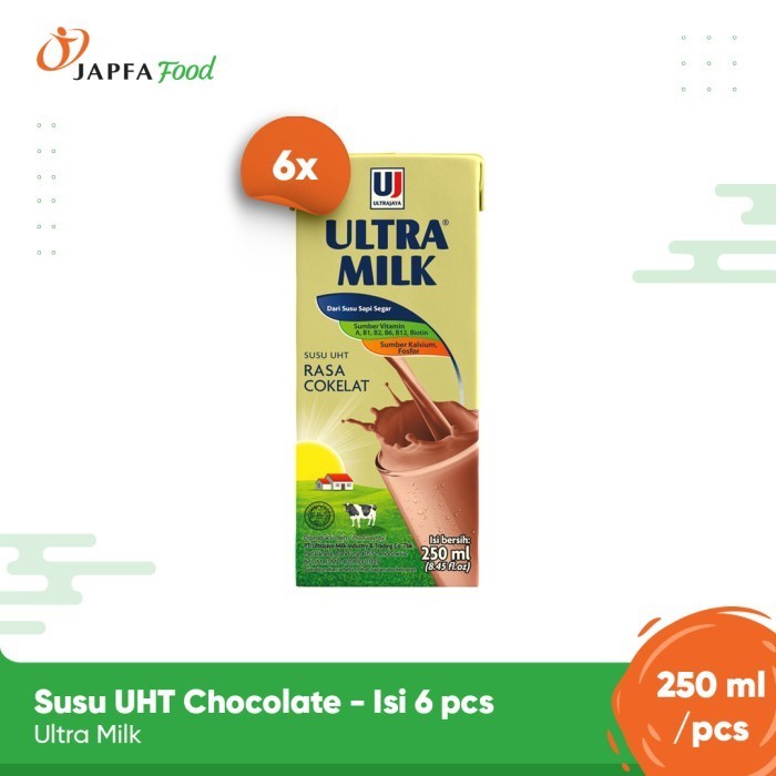 Jual Ultra Milk UHT Chocolate 250ml - Isi 6 pcs | Shopee Indonesia