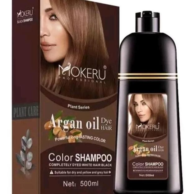 Jual Shampo Pewarna Rambut Argan Oli Mokeru Ml Shampo Semir Rambut ...