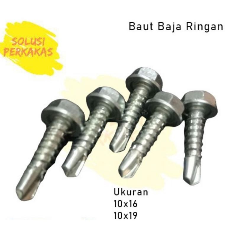 Jual Produk Baru!! Baut Reng Baja Ringan 10x19mm | Screw Spandek ...