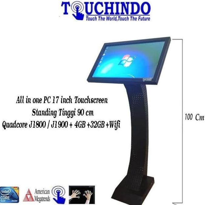 Jual All In One Pc Touchscreen 17 inch Standing Tinggi 1 Meter Lengkung ...