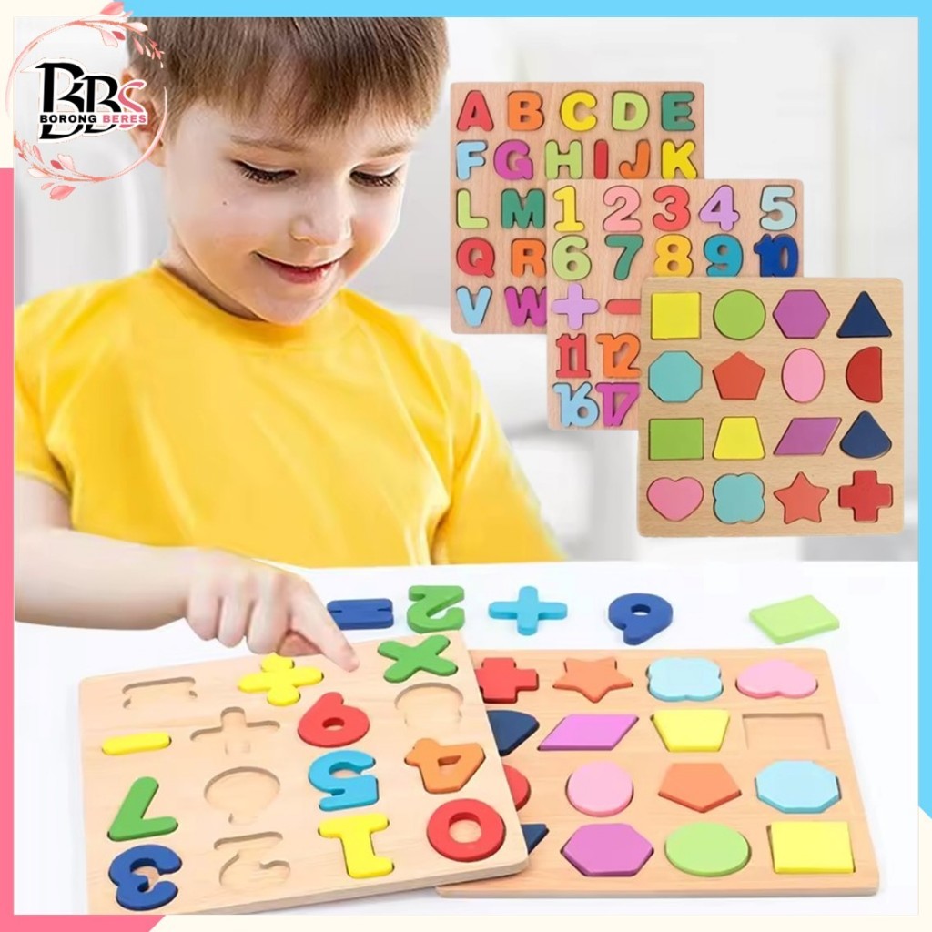 Jual BORES Puzzle Anak Mainan Edukasi Anak Bayi Perempuan Laki 2/3/4 ...