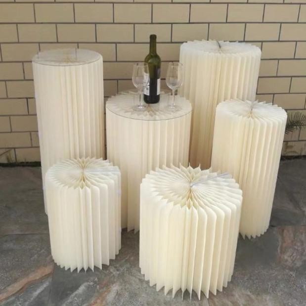 Jual xenn props bazaar booth podium folding paper cylinder props ...