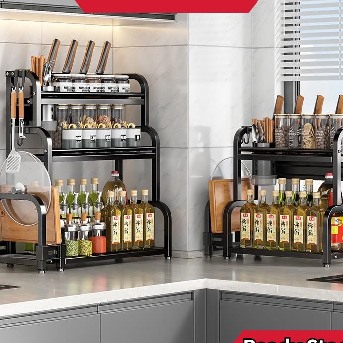 Jual Rak Bumbu Dapur Stainless Steel 23 Susun Rak Dapur Serbaguna Rak ...