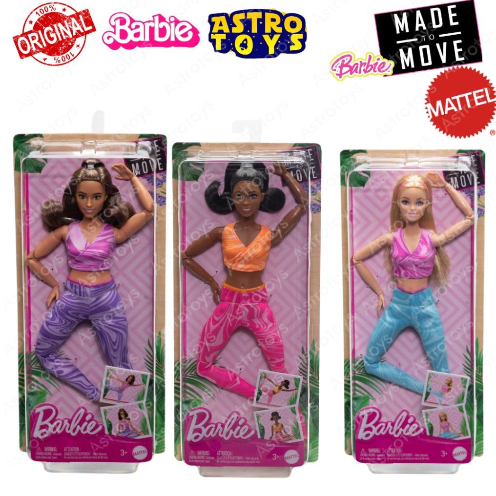 Jual Mattel barbie made to move yoga dolls Original FTG80 - Mainan Anak ...