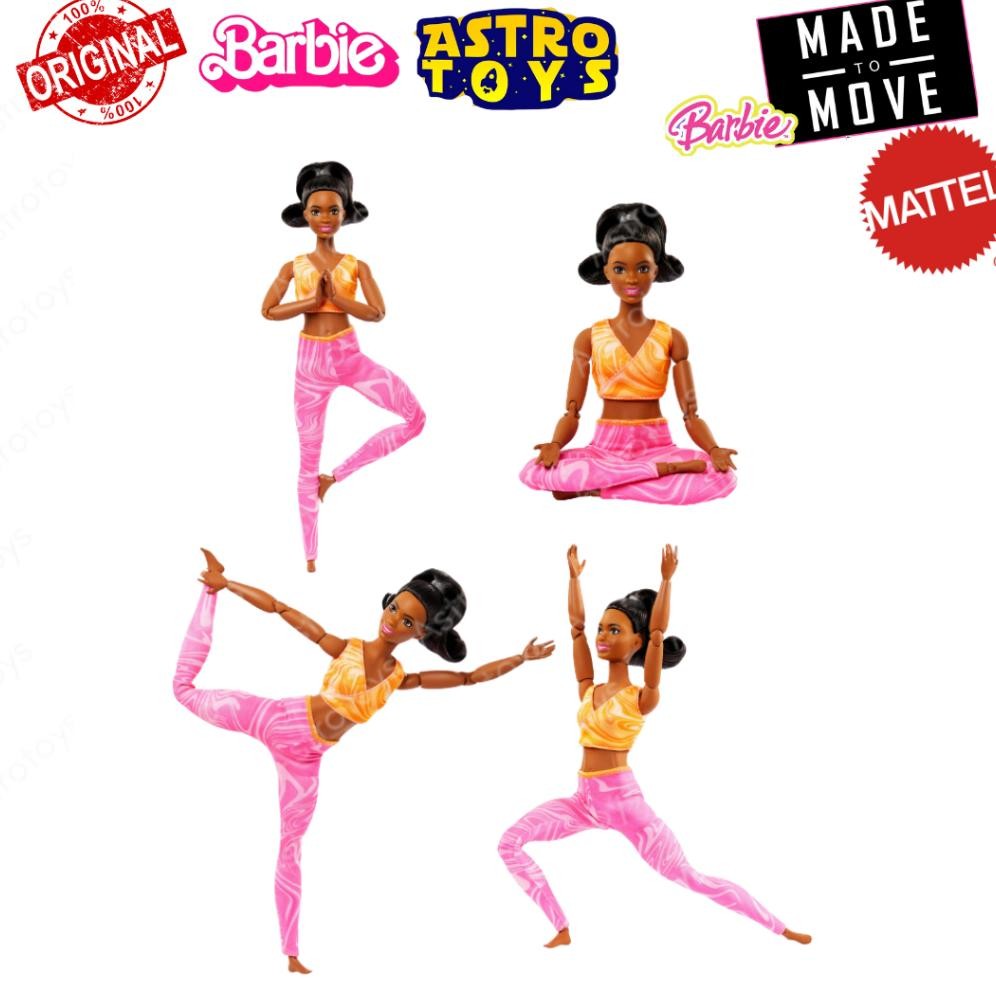 Jual Mattel barbie made to move yoga dolls Original FTG80 - Mainan Anak ...