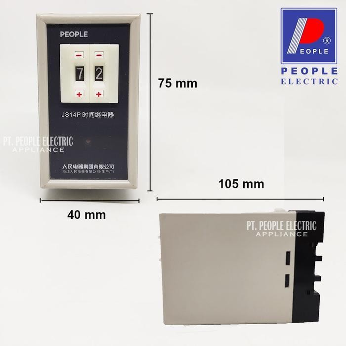 Jual Time Relay Numeralization Time Delay People Js14P 220V, 380V ...