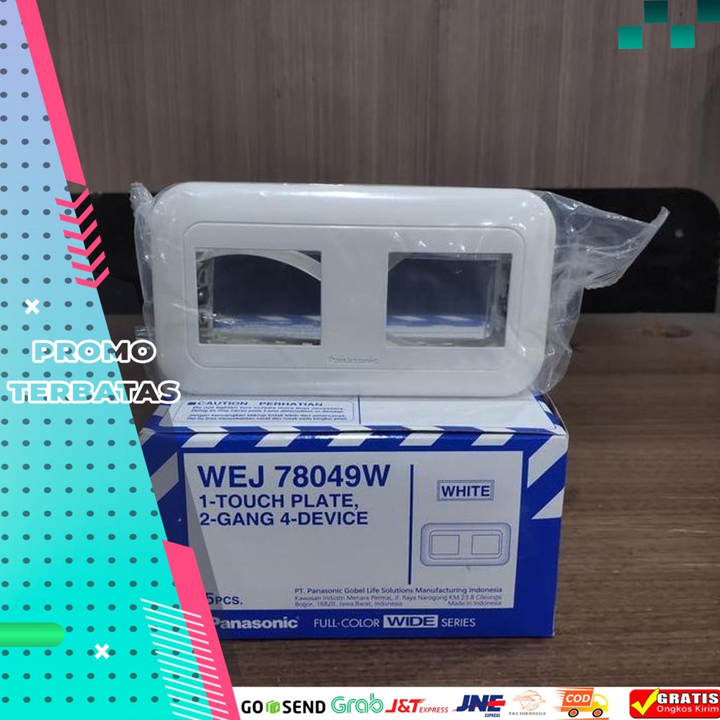 Jual FRAME PANASONIC SAKLAR 2 GANG 4 DEVICE PUTIH WEJ78049 | Shopee ...