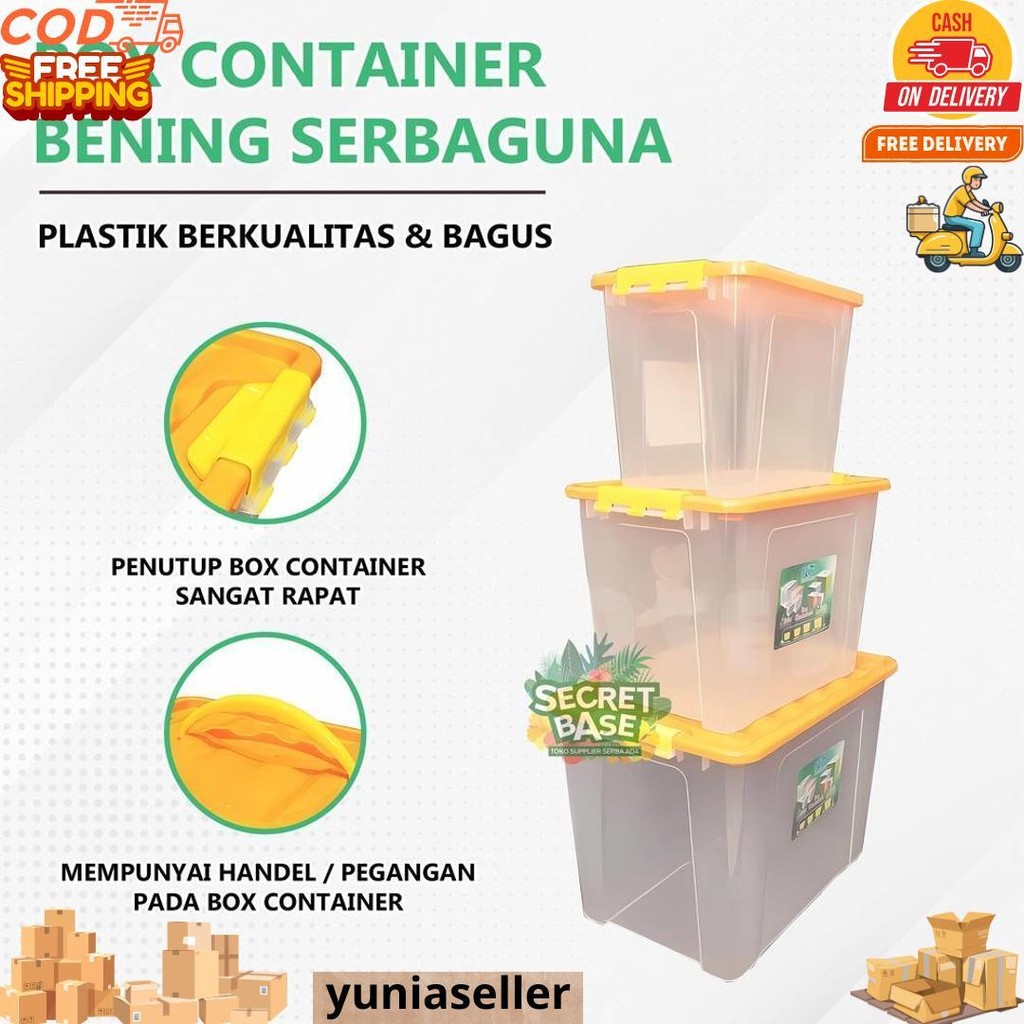 Jual Box Container Bening - Dengan Pegangan Handle / Box Besar ...