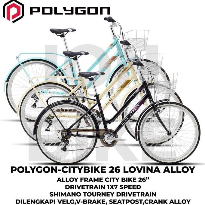 Jual SEPEDA CITY BIKE 26 INCH POLYGON LOVINA FRAME ALLOY RINGAN TERBARU ...