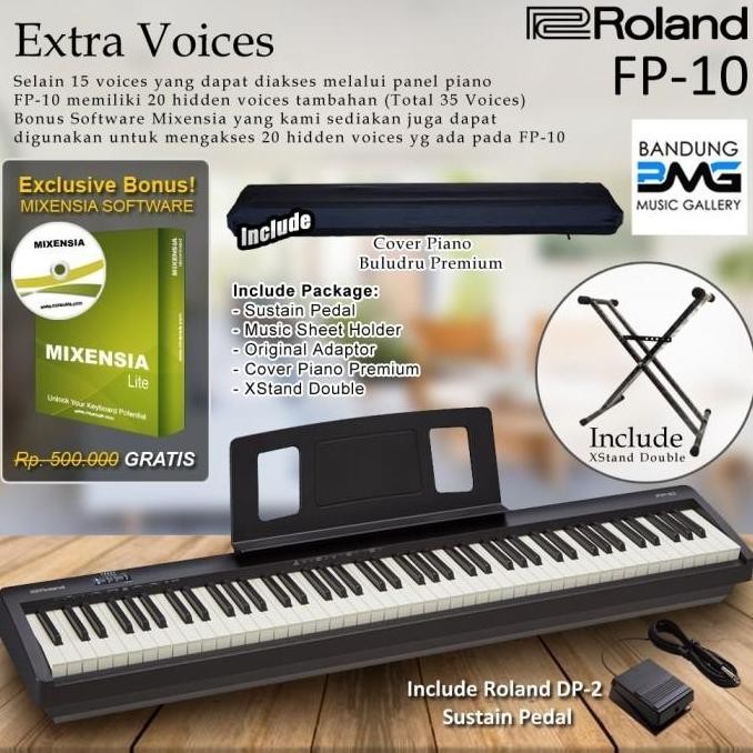 Jual New !!! Roland FP 10 Digital Piano / FP10 / FP-10 (Spek diatas P45 ...