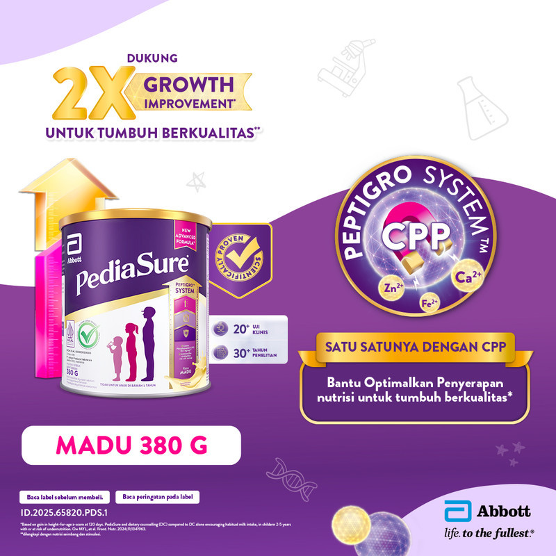 Jual PediaSure Madu 380g (1-10th) - Nutrisi Pertumbuhan | Shopee Indonesia