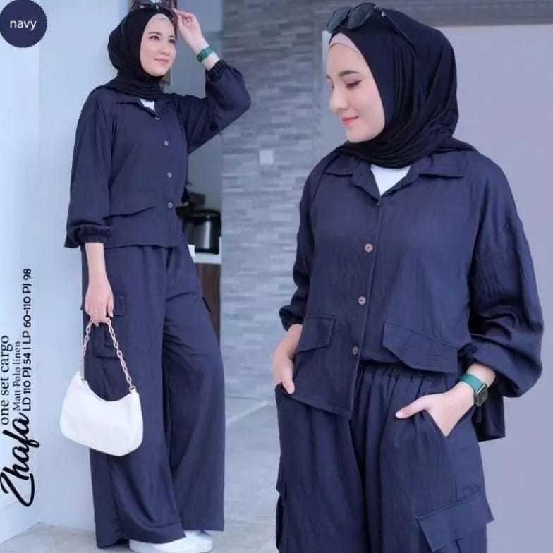 Jual Pilih Lokal Io-98 One Set Cargo Baju Setelan Wanita Katun Rayon ...