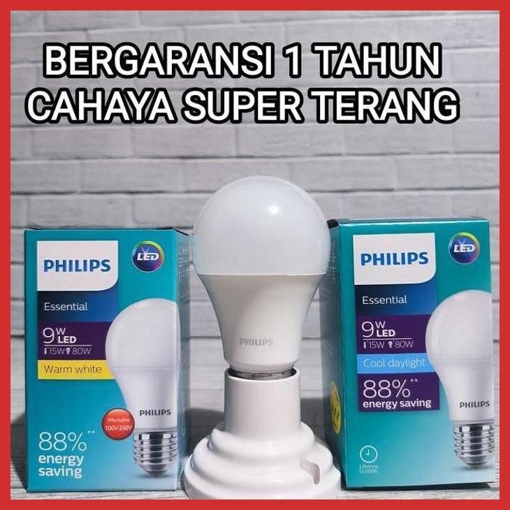 Jual SALE LAMPU LED PHILIPS ESSENTIAL 9W 9 WATT BOHLAM BOLAM BERGARANSI ...