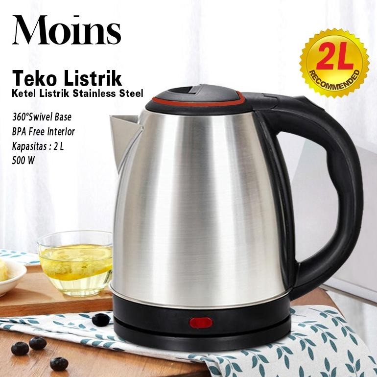 Jual Teko Listrik Stainless Steel 2.0L Electric Kettle Pemanas Air ...