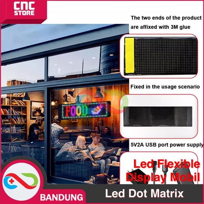 Jual Led Flexible Papan Screen Display Mobil Lampu Running Sign Board ...