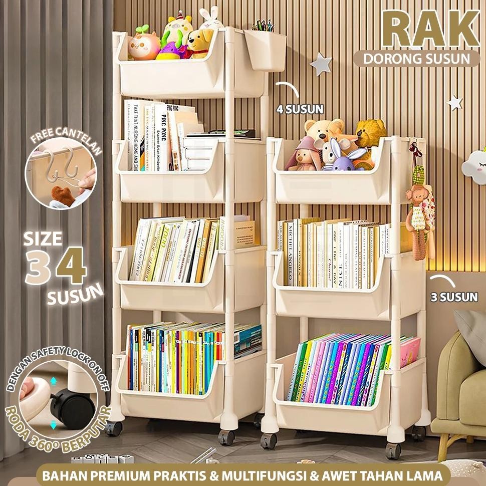 Jual Harga Obral MurahConfigear Rak Dapur Dorong Rak Buku Plastik ...